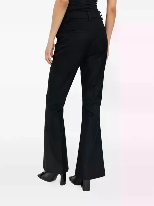GESTUZ Flared Trousers - Black