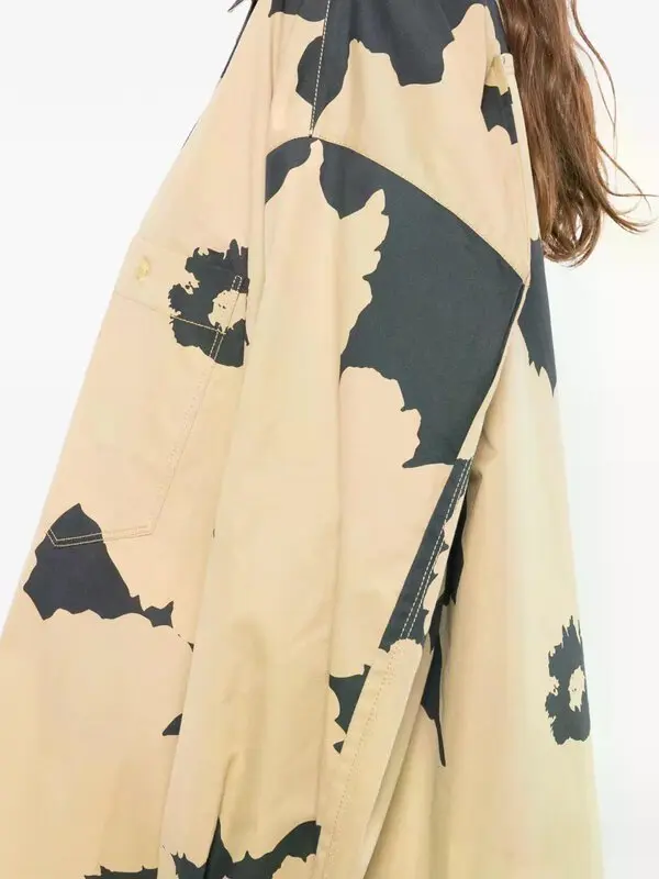 LESS Floral Print Long Sleeve Shirt