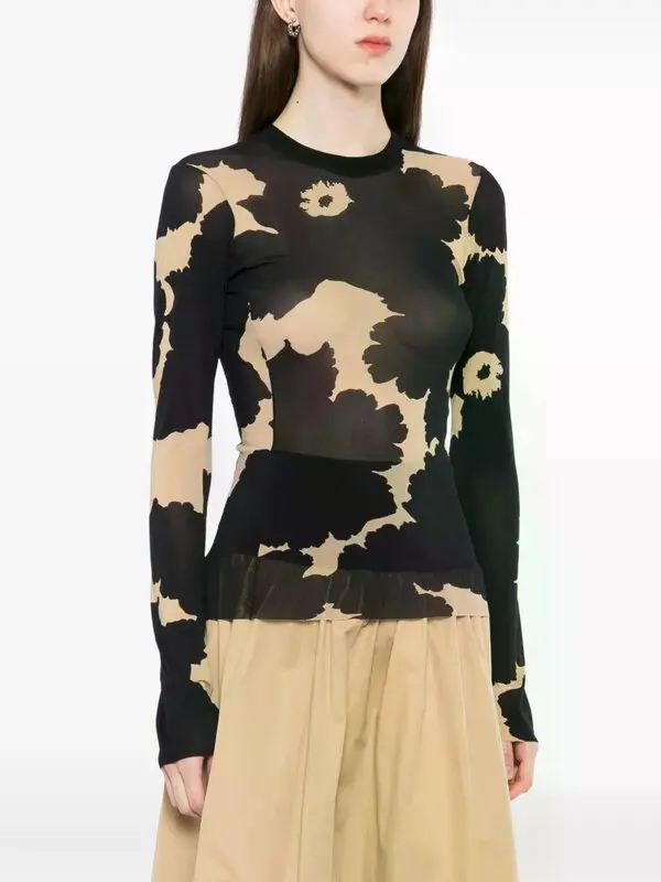 LESS Printed Long Sleeve Top