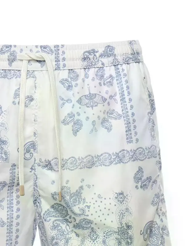 Eleventy Paisley-print Swim Shorts - White