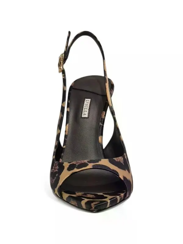 LE SILLA Leopard-print Stiletto Heel Slingback Sandals