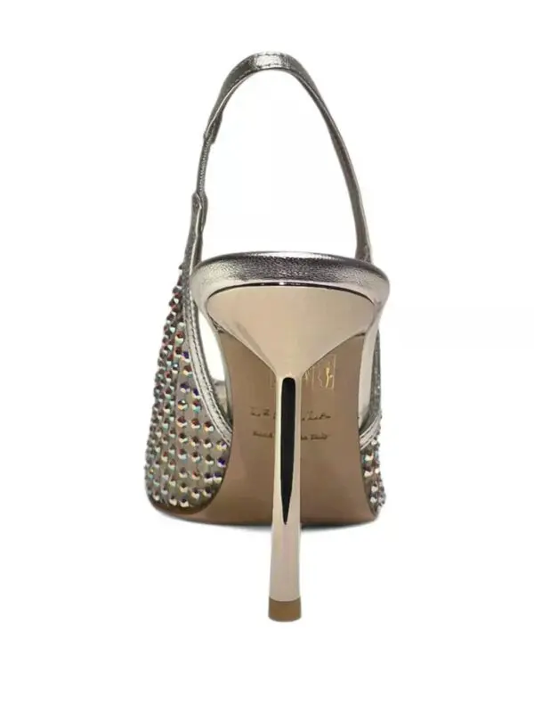 LE SILLA Rhinestone Sling-back Heeled Sandals