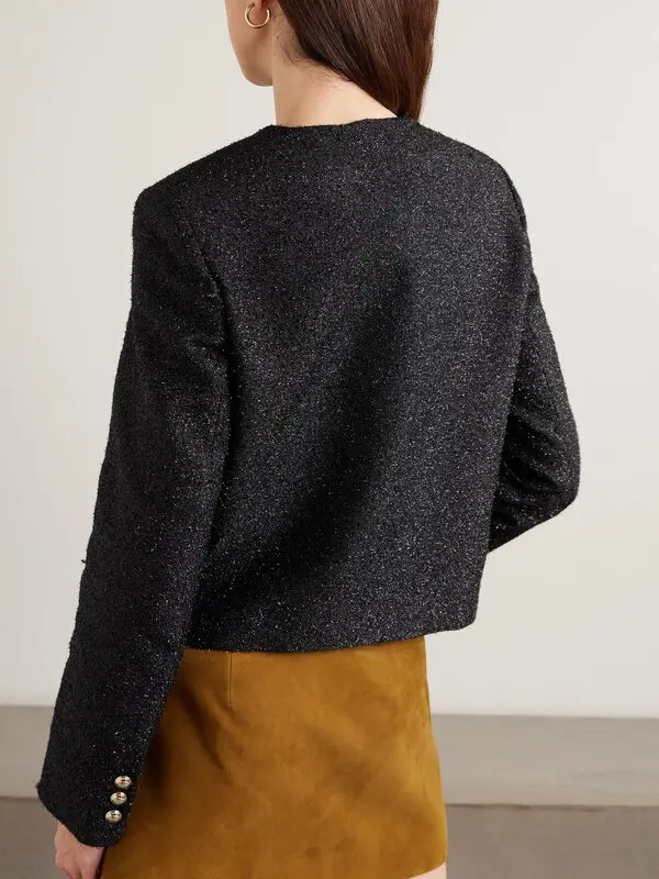 BLAZÉ MILANO Shamo Embellished Metallic Woven Jacket