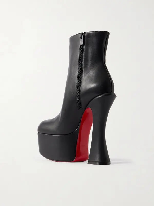 CHRISTIAN LOUBOUTIN Aquabootie Leather Platform Ankle Boots