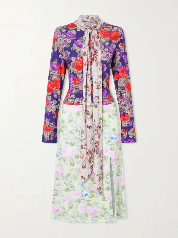 Acne Studios Floral-print Crepe Midi Dress - Multi