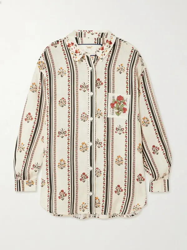 Agua Bendita Cecilia Andes Floral-print Linen Shirt - Multi