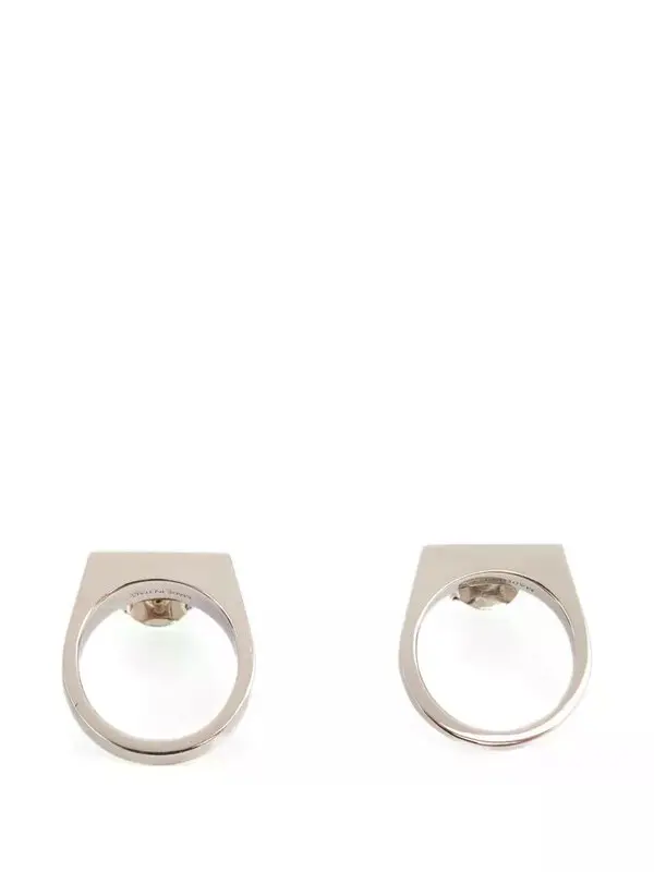 MAISON MARGIELA Chevalier Ring Earrings - Silver