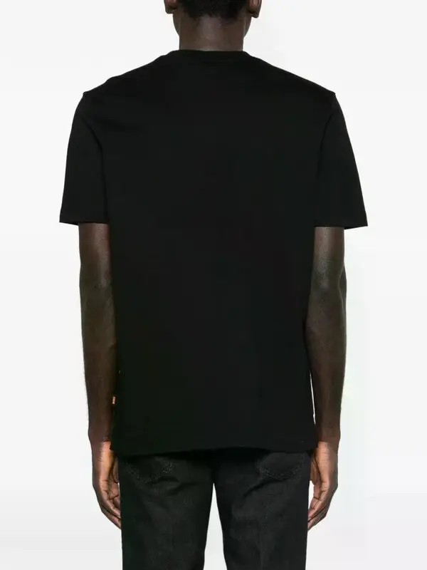 BOSS Cotton-jersey T-shirt With Animal Artwork - Black