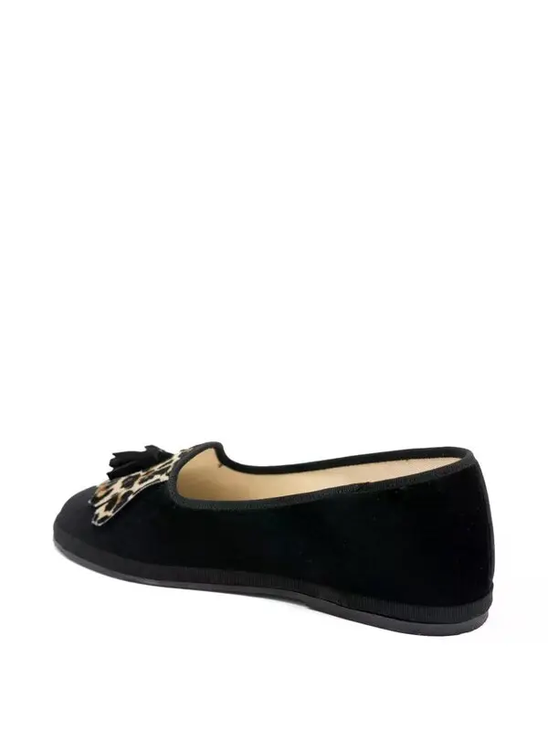GONDOLINA Olympia Tassel Loafers With Leopard Print Detail