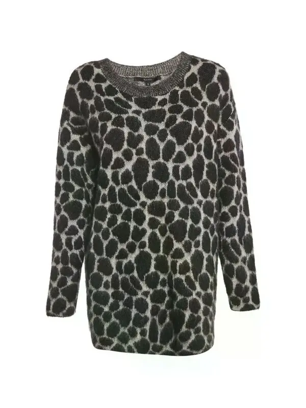 Gucci Animal Print Mohair Blend Sweater - Grey