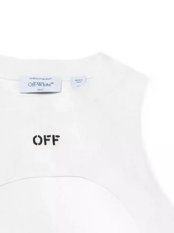 Off-White Off Stamp Ribbed Tank Top - White