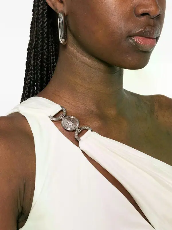 Versace Maxi One-shoulder Draped Gown Dress