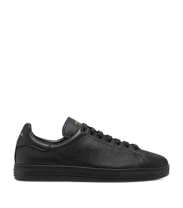 TOM FORD Grained Leather Low-top Sneakers