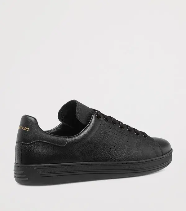 TOM FORD Grained Leather Low-top Sneakers