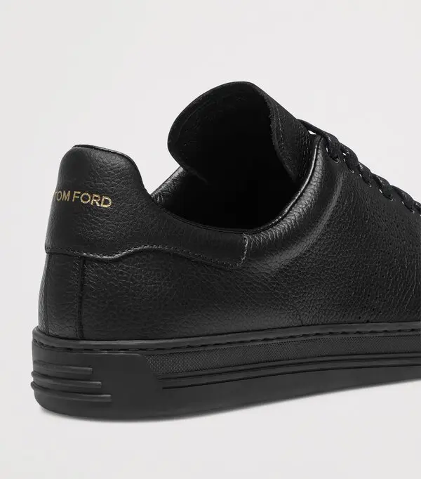 TOM FORD Grained Leather Low-top Sneakers