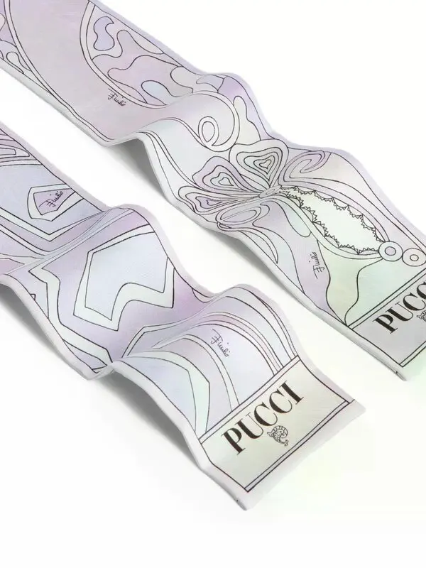 Emilio Pucci Labirinto Orchidee-print Silk Scarf