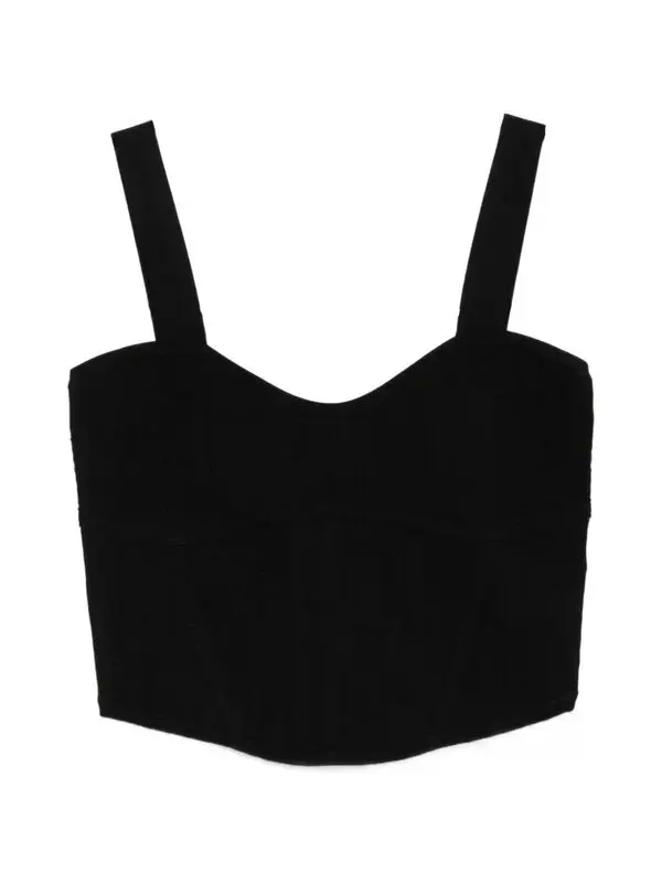 Patrizia Pepe Zip-fastening Jacquard Knit Top
