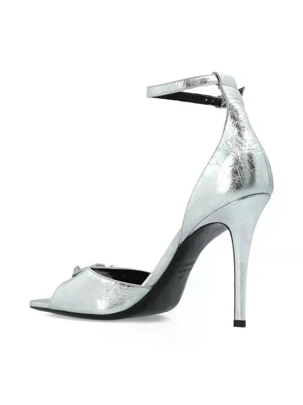 Balenciaga Stud Embellished Ankle Strap Stiletto Sandals