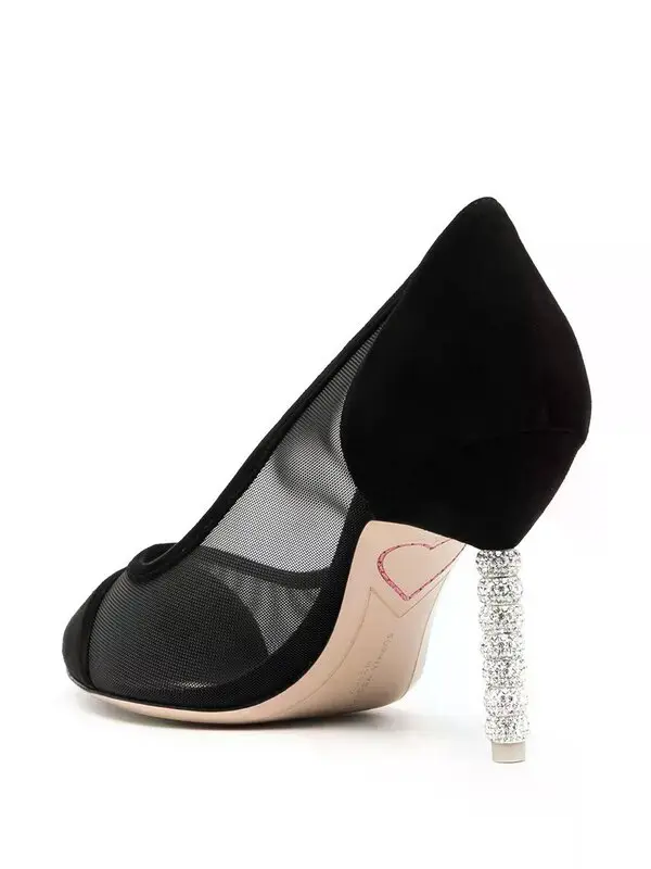 SOPHIA WEBSTER Jasmine Crystal-embellished Mesh Pumps