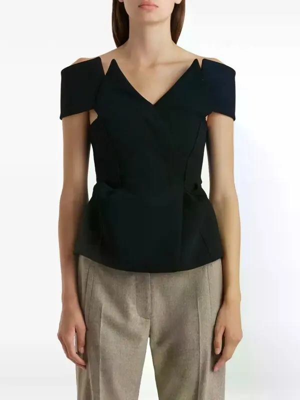 Khaite Verone Cut-out Blouse - Black