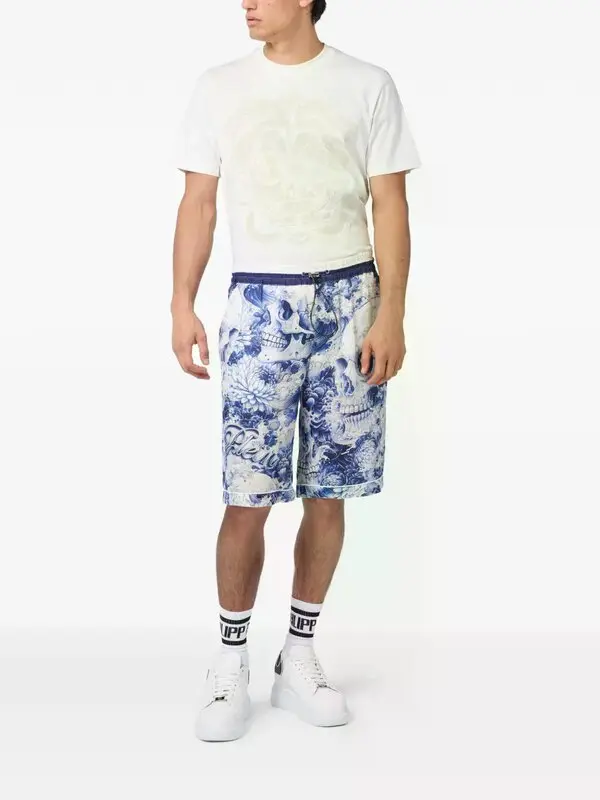 Philipp Plein Printed Shorts - Blue