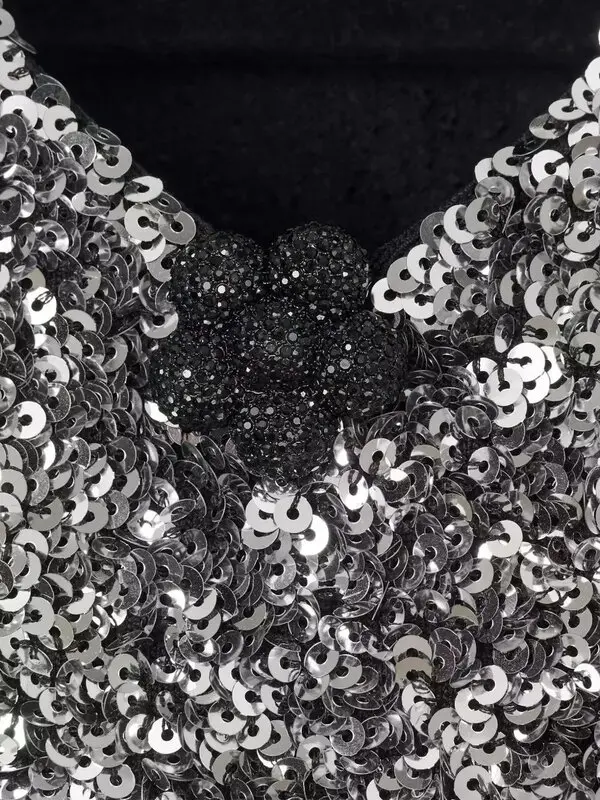 Marc Jacobs Sequin Embellished V-neck Mini Dress - Silver