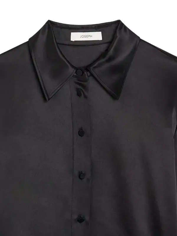 JOSEPH Cuffed Blouse - Black