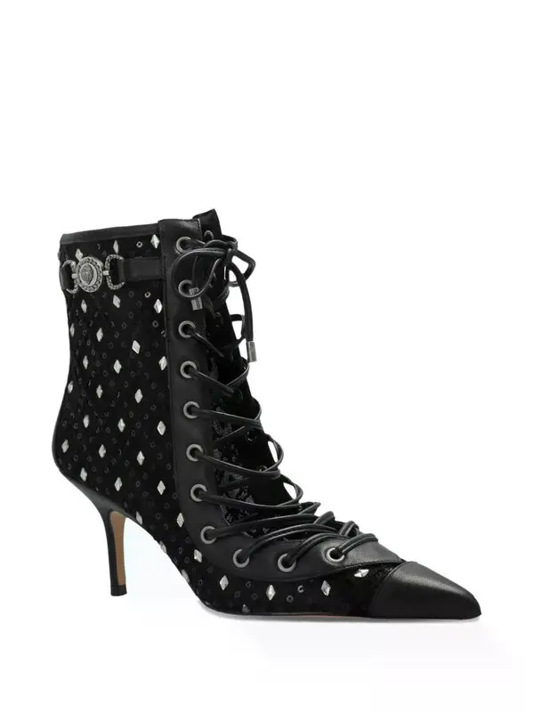 Kurt Geiger Mansion Corset Lace-up Ankle Boots - Black