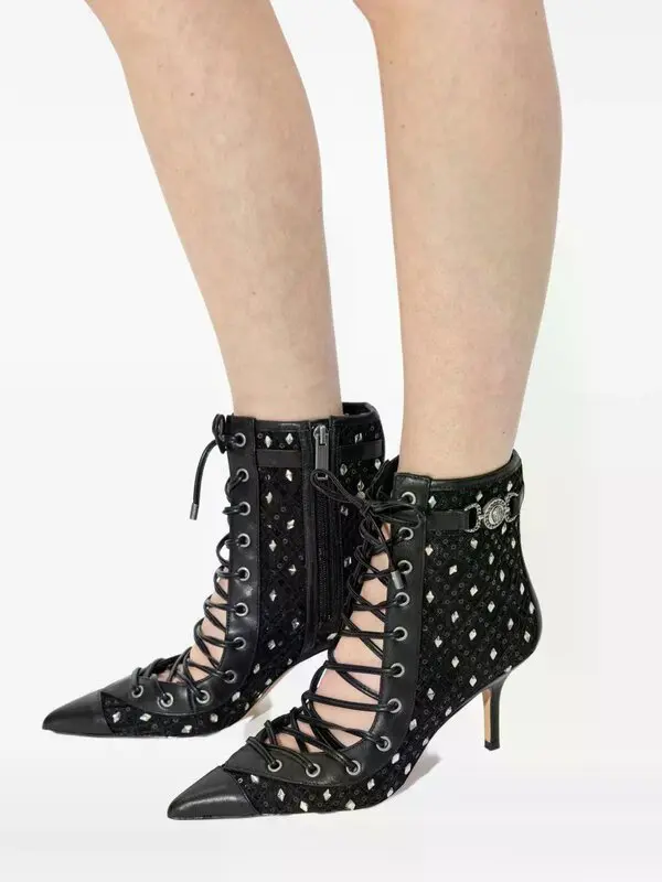 Kurt Geiger Mansion Corset Lace-up Ankle Boots - Black