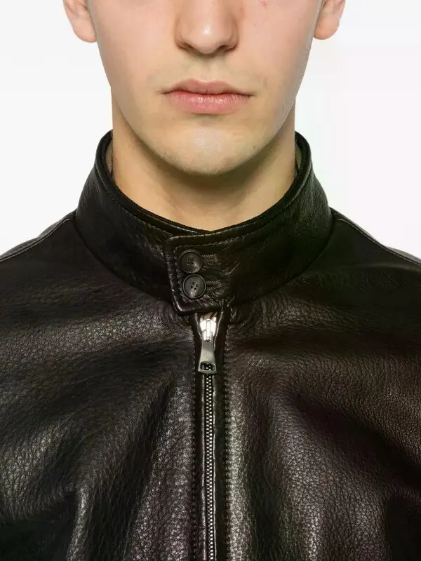 Tagliatore Leather Bomber Jacket