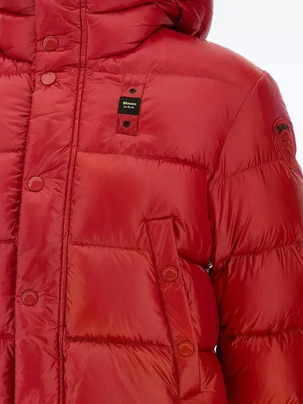 BLAUER. Hooded Quilted Down Jacket