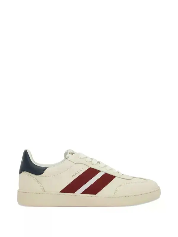 Bally Leather Sneakers With Striped Detailing