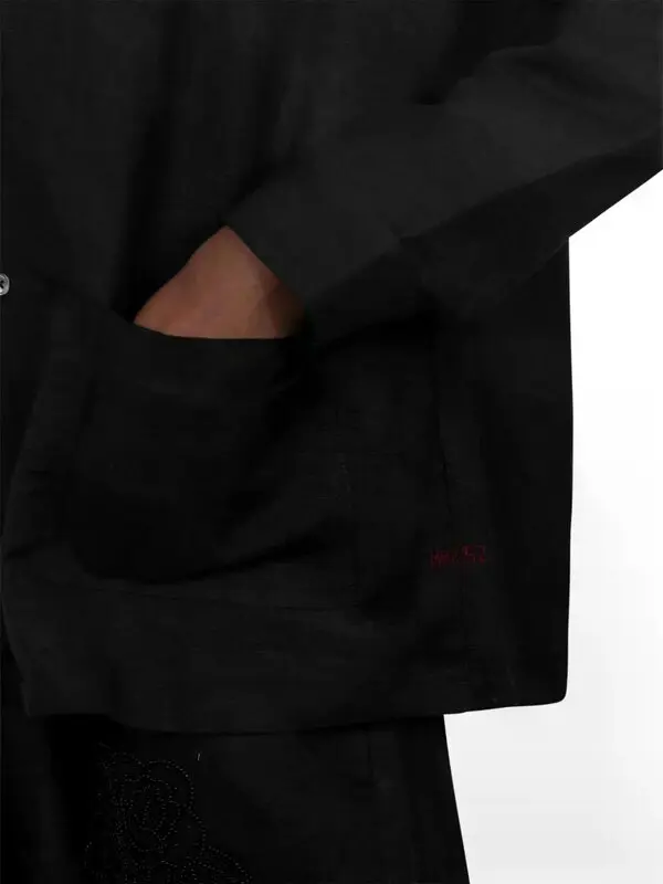 BAZISZT Flower-embroidered Shirt