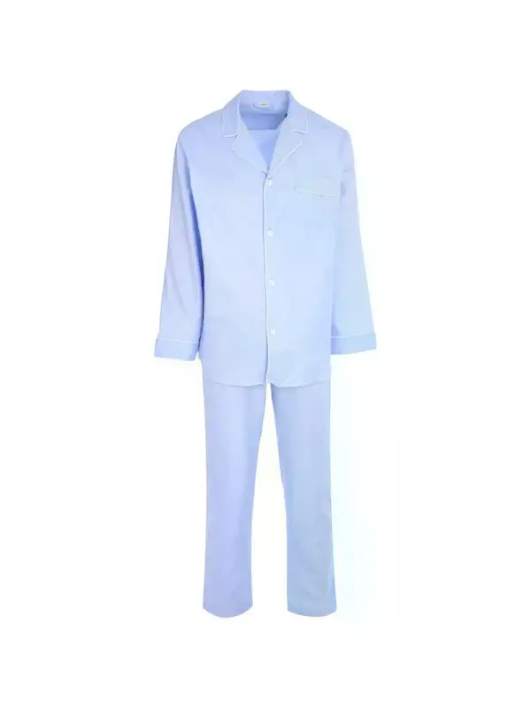 Zimmerli Pocket Button-fastening Pajamas - Blue
