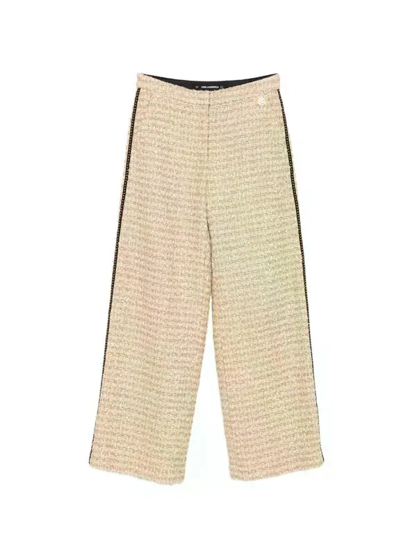 Karl Lagerfeld Textured Boucle Trousers - Neutrals