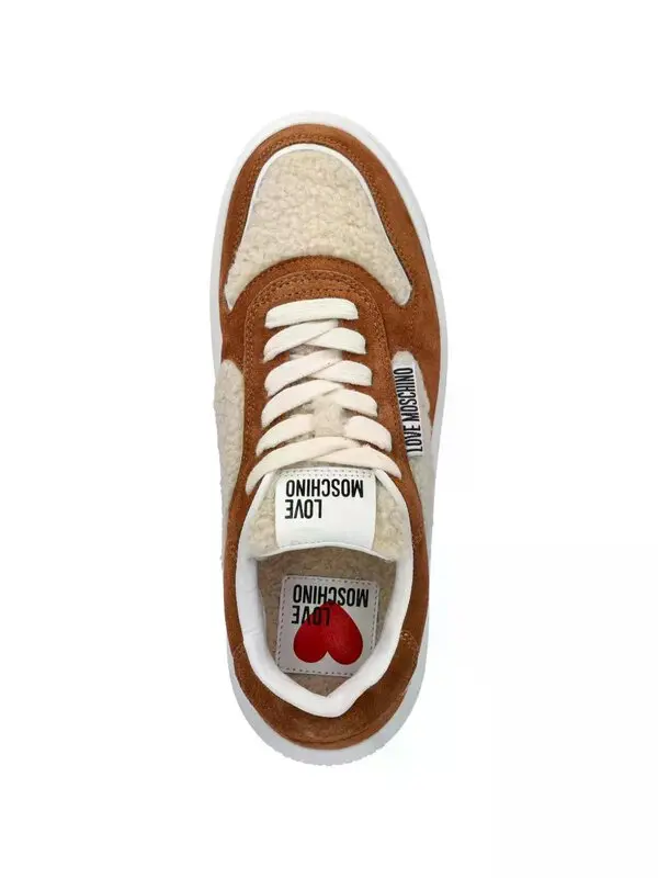 Moschino Panelled Lace-up Sneakers - Brown