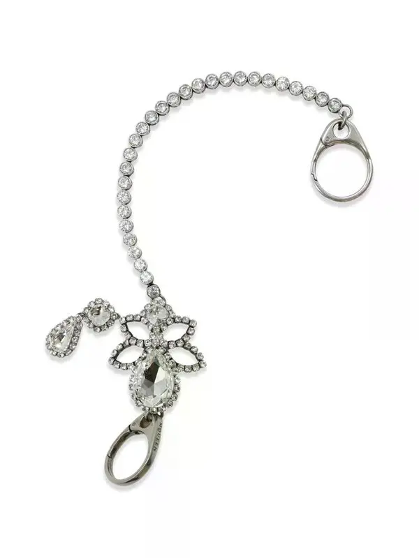 Alexander McQueen Chandelier Crystal Embellished Chain - Silver