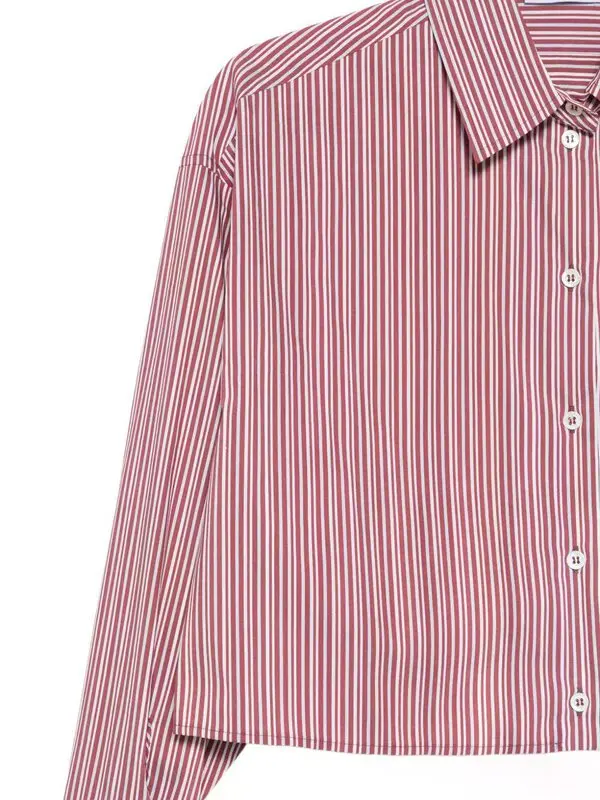Patrizia Pepe Striped Cropped Shirt