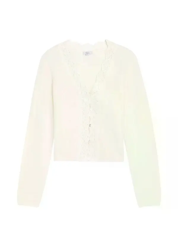 Rails Lace Trim V-neck Cardigan