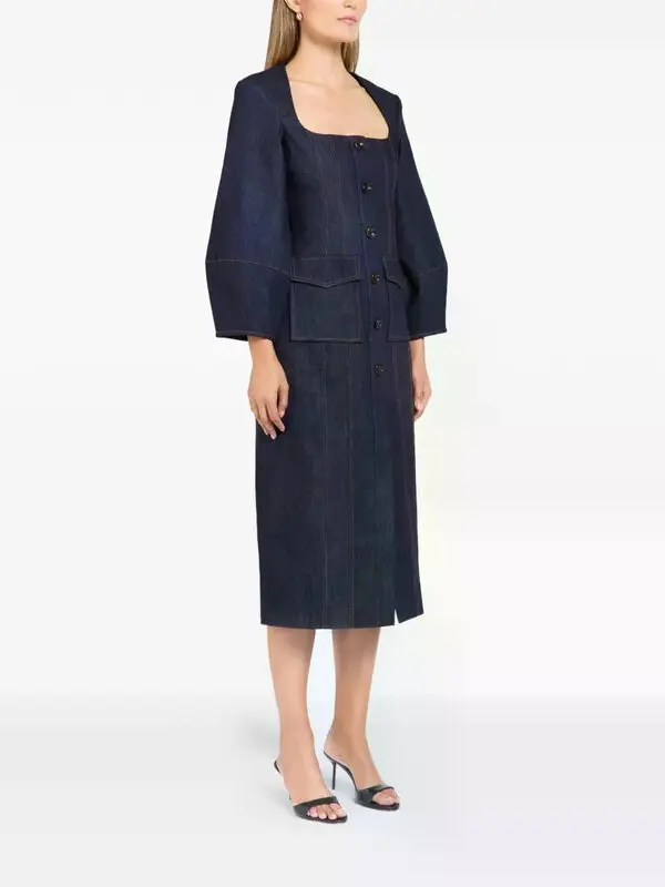 Florence & Fortitude Square Neck Button Dress