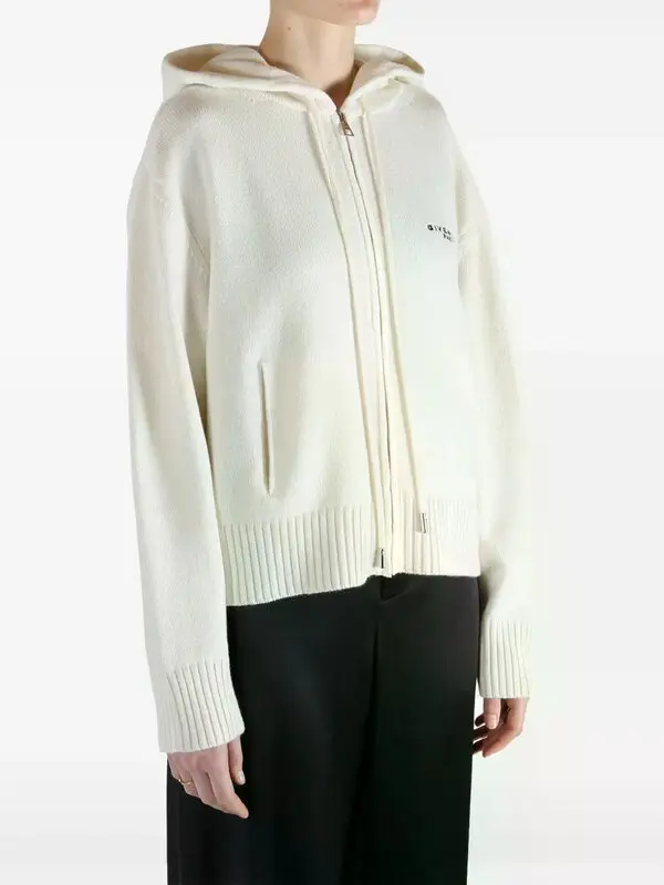 Givenchy Hooded Full-zip Cardigan - Neutrals