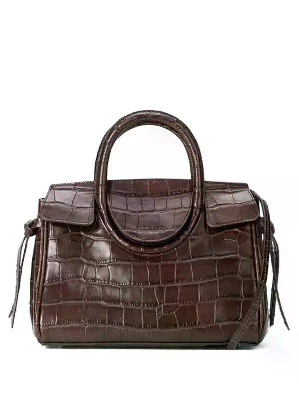 Staud Mini Maude Carryall Croc-effect Tote Bag