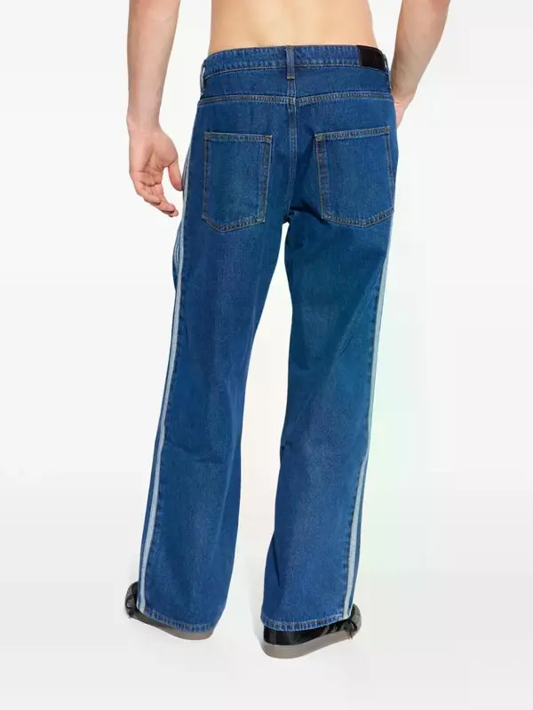 Adidas Straight Leg Jeans With Side Stripes