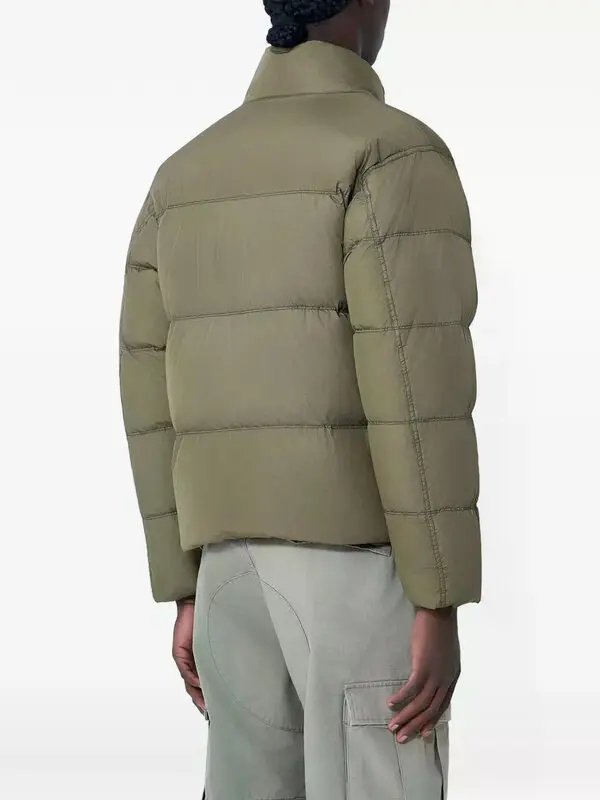 Stone Island Quilted Down Jacket With Stand Collar