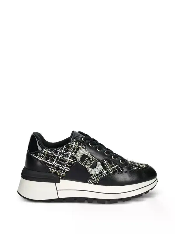 Liu Jo Embellished Tweed Sneakers - Black