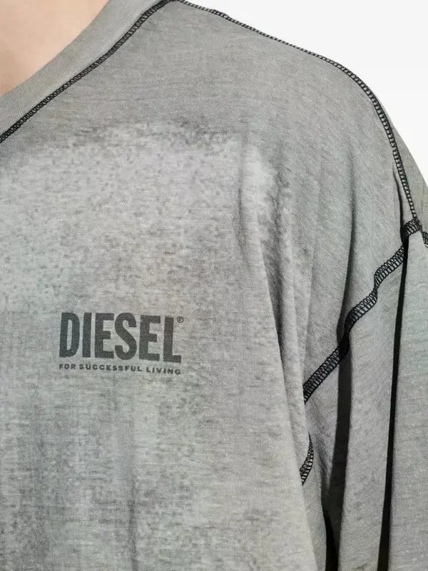 DIESEL® Logo-print Long-sleeve T-shirt