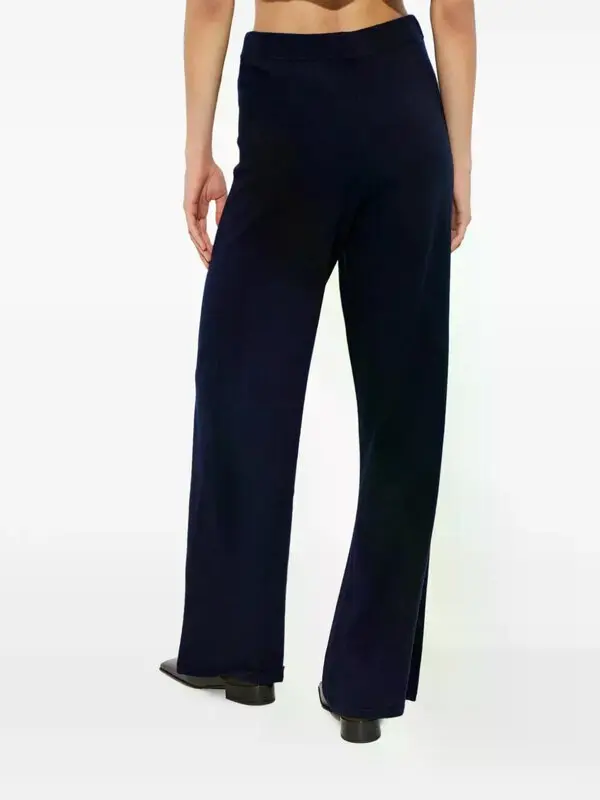 GESTUZ Ribbed Knit Wide Leg Trousers