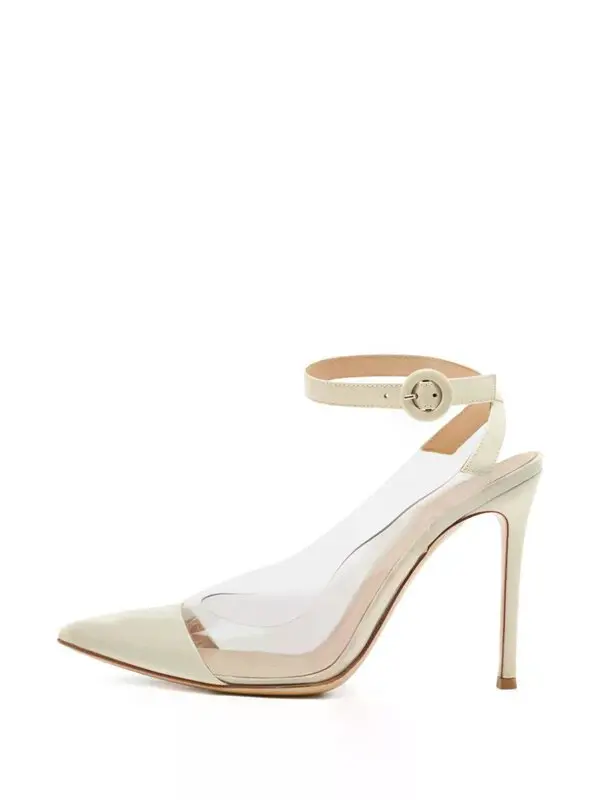 GIANVITO ROSSI Ankle Strap Court Pumps - Neutrals