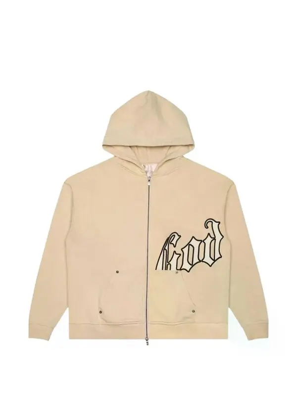 GODSPEED Logo-detail Zip-up Hoodie - Neutrals