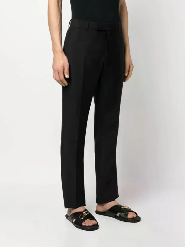 Versace Virgin Wool-mohair Blend Trousers